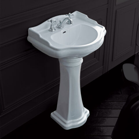 Retro 69cm basin and pedestal | Old Fashioned Bathrooms