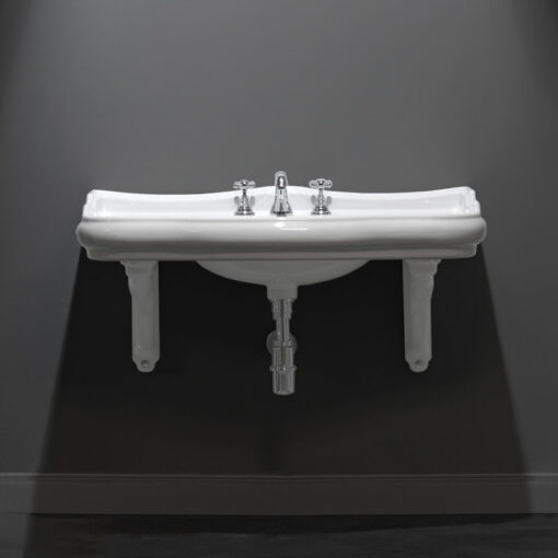 Retro 100cm Console Basin on Ceramic Brackets | OFB
