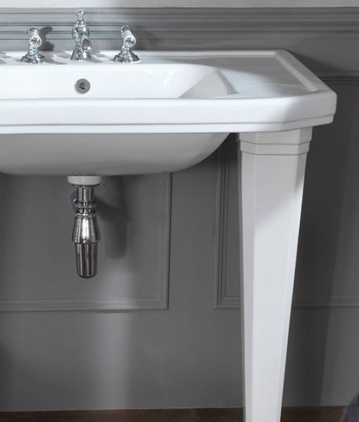 Empire Art Deco 920mm Winged Console Basin & Ceramic Leg Set | OFB