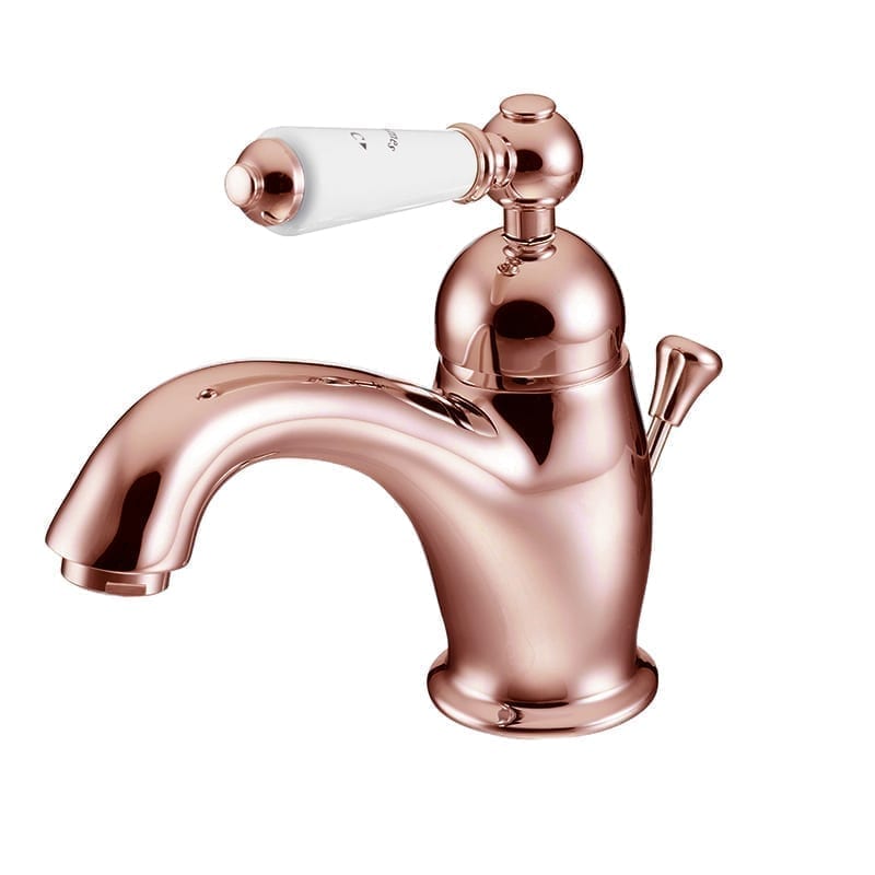 St James Copper Mono Basin Mixer Tap with Lever - Copper Taps | OFB