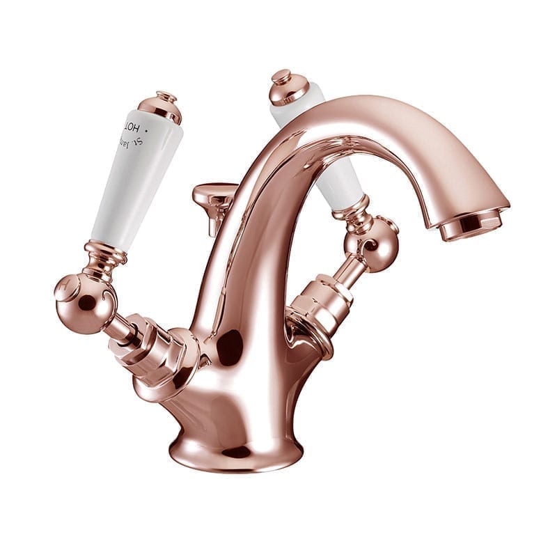 St James Copper Mono Basin Mixer Tap with High Spout - Copper Taps