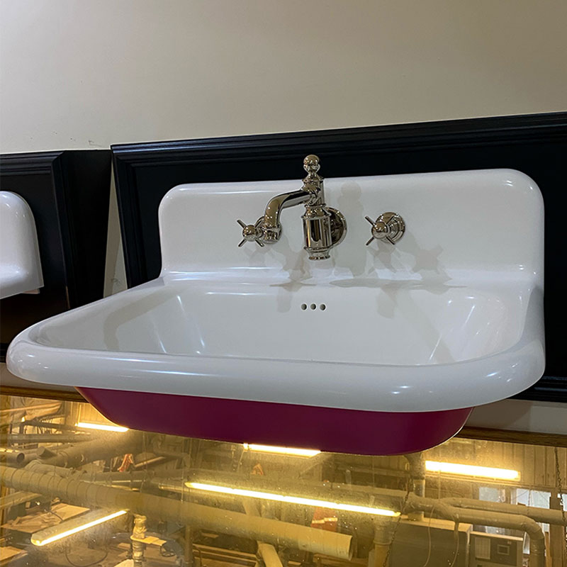EX-DISPLAY Clearwater Medium Roll Top Basin with Up-Stand
