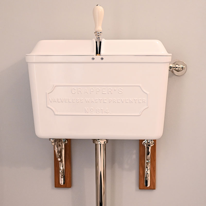 Thomas Crapper white High-Level WC cast Iron set | OFB