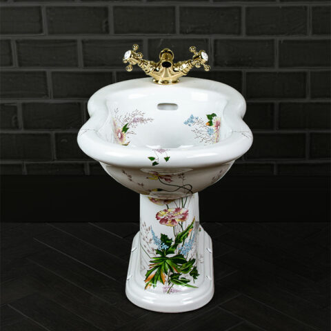 Victorian Garden Floral Freestanding Bidet by Old Fashioned Bathrooms
