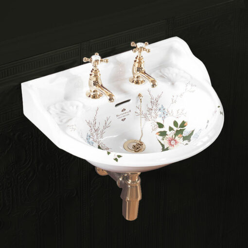 Victorian Garden Floral Cloakroom Basin by Old Fashioned Bathrooms