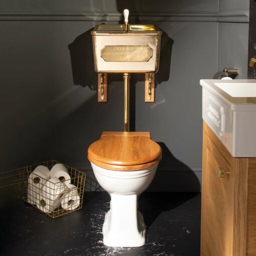 Thomas Crapper 814 Polished Brass Cistern Low Level WC Set